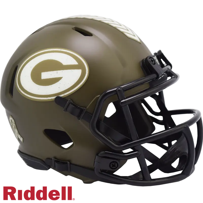 Green Bay Packers Riddell Salute To Service Speed Mini Helmet