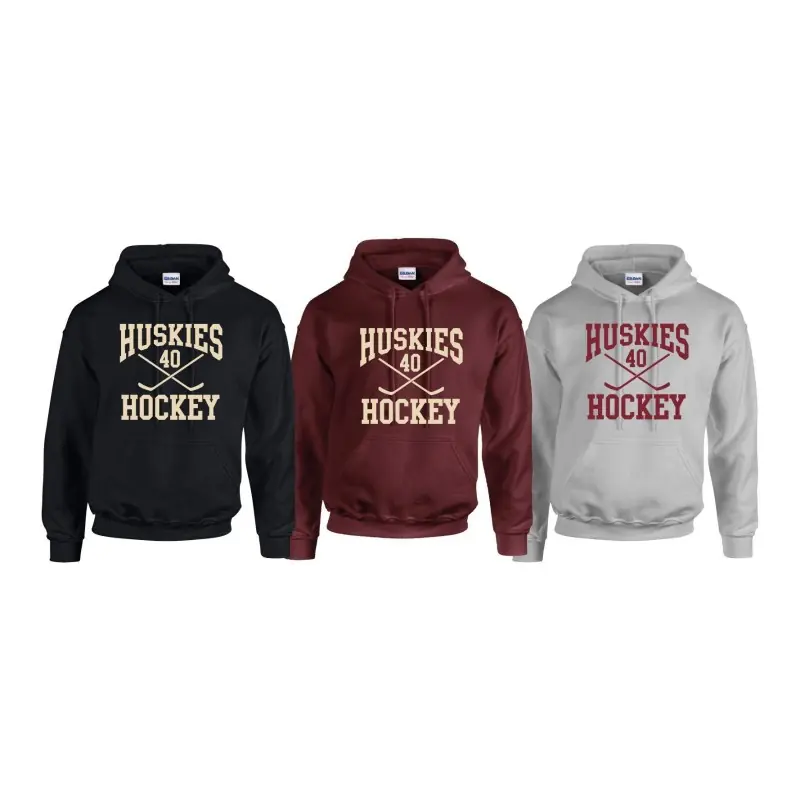 Shropshire Huskies Ice Hockey - Custom Hockey Stick Logo Hoodie